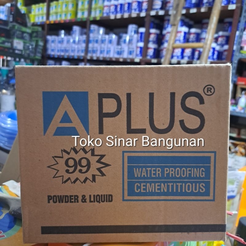 Jual APLUS 99 (POWDER+LIQUID) WATER PROOFING CEMENTIOUS / DALAM 1 BOX ...
