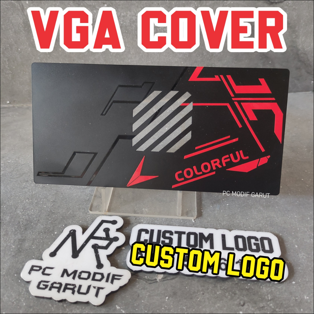Jual Backplate vga cover custom logo colorful merah edition | Shopee ...
