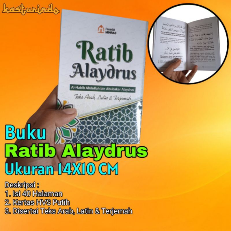 Jual Buku Kitab Ratib Rotib Alaydrus Ukuran 14x10 CM dilengkapi Teks ...