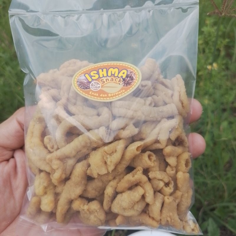 Jual Keripik Usus Ayam Crispy 100gr Rasa Gurih Renyah dan Enak ...