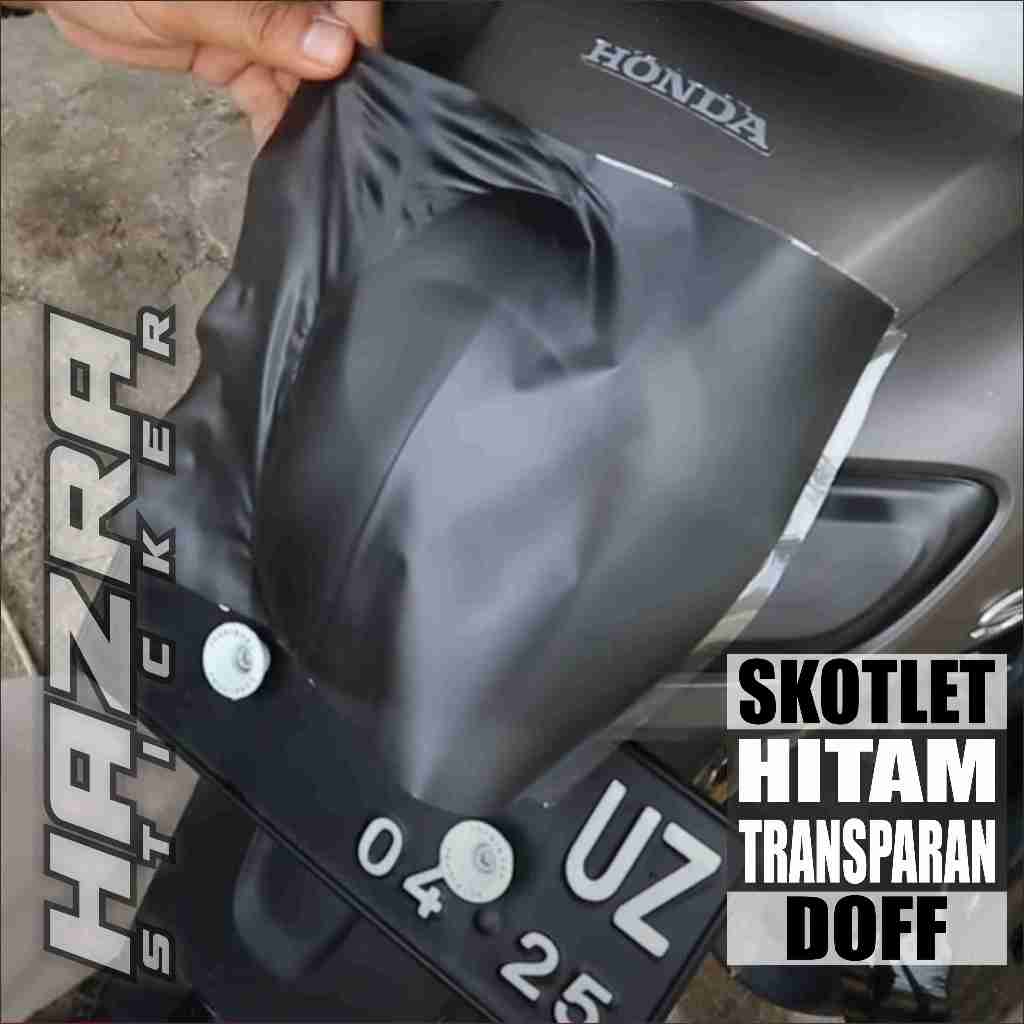 Jual Skotlet Sticker Hitam Transparan Doff Scotlite Stiker Black Smoke ...