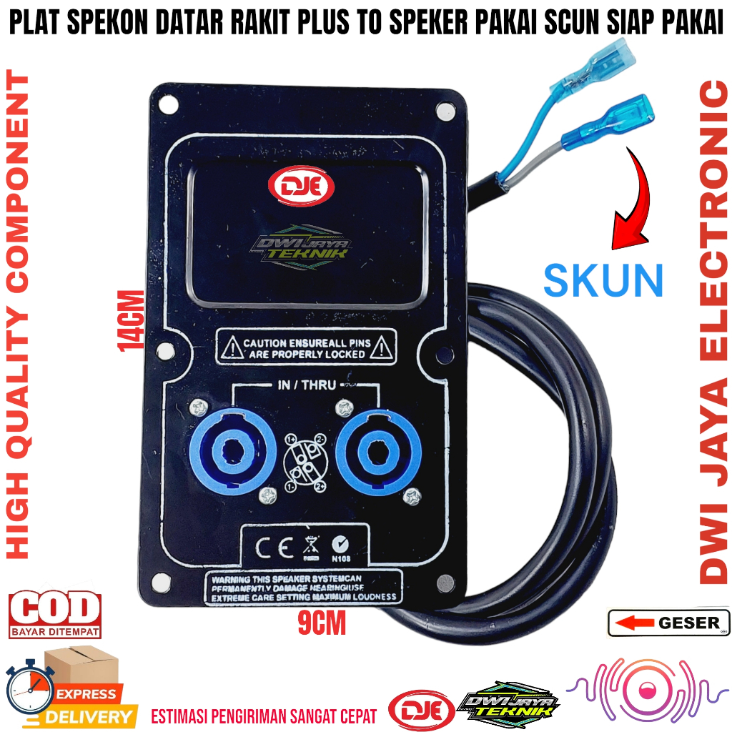 Jual Plat Panel Spekon Datar Rakit To Speaker Plus Skun Siap Pakai | Shopee Indonesia