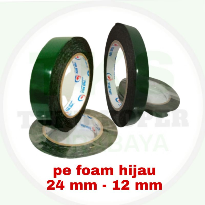 Jual DOUBLE TAPE FOAM / DOUBLE TAPE SPOON HIJAU UKURAN 12mm/24mm ...