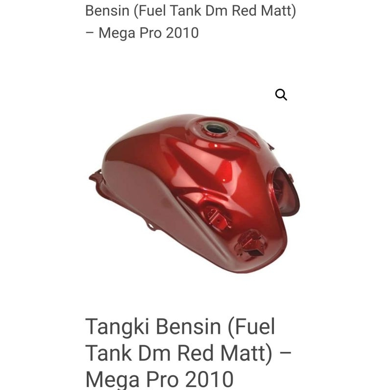 Jual Tangki Bensin Mega Pro 2010 ORI (Fuel Tank Dm Red Matt) | Shopee ...