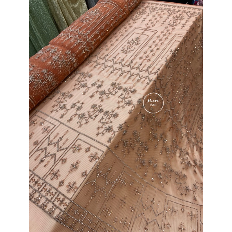 Jual Tile sapto plisket with sequine-HARGA/Stengah meter/50cm ...