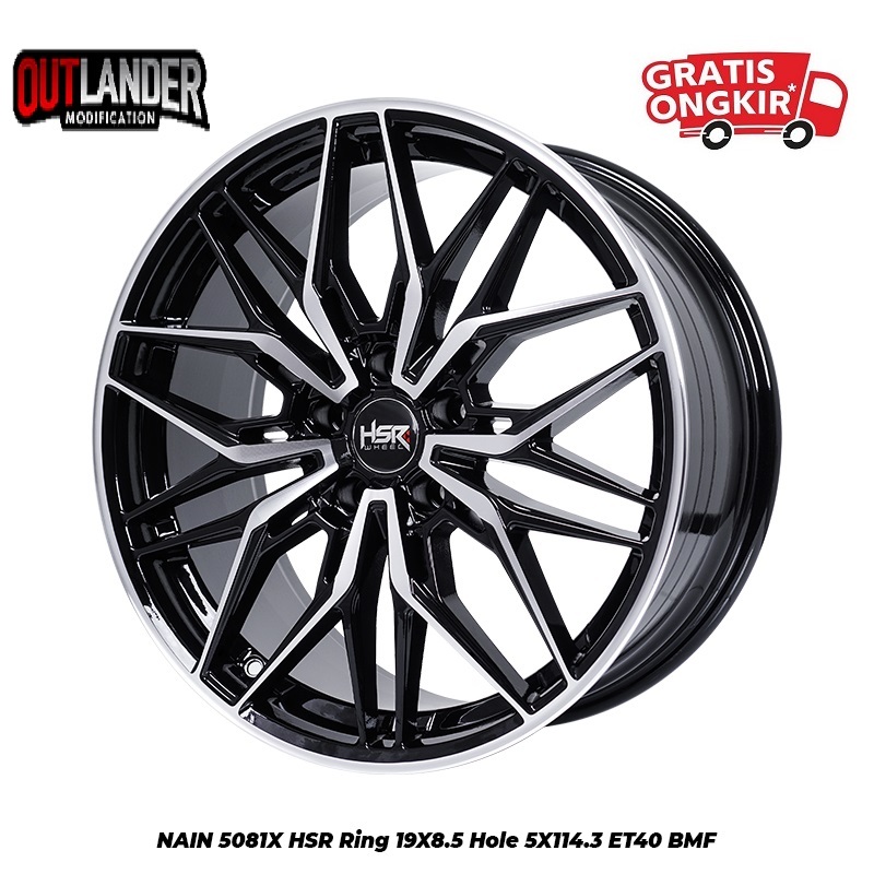 Jual Velg Racing Hsr Nain R19 Ring 19 Pcd 5x114,3 Black Polish Hrv Terios Xpander Juke Biante ...