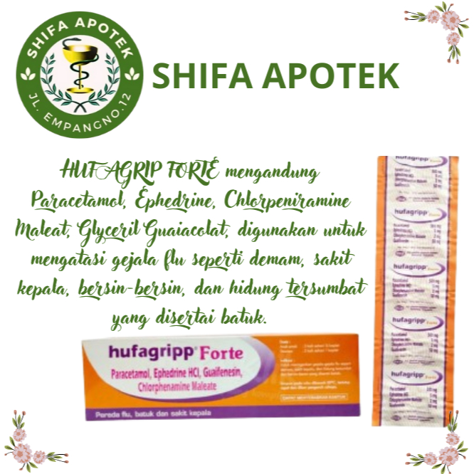 Jual Hufagrip Forte 10 Kaplet Meredekan flue | Shopee Indonesia