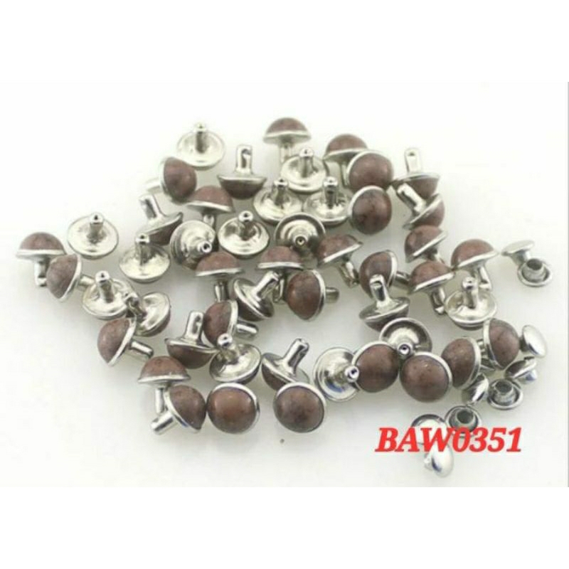 Jual Brown rivet punk studs 8 mm isi 10 set | Shopee Indonesia