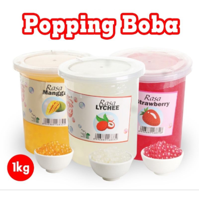 Jual Boba Pecah 1KG Rasa Strawberry - Popping Boba Strawberry | Shopee ...
