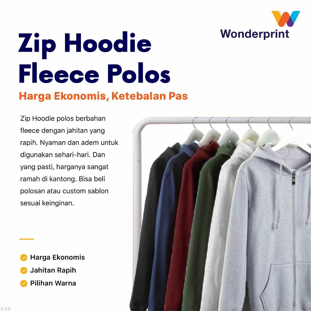 Jual Jaket Hoodie Sweater Zip Resleting Cotton Fleece CVC Polos Pria ...