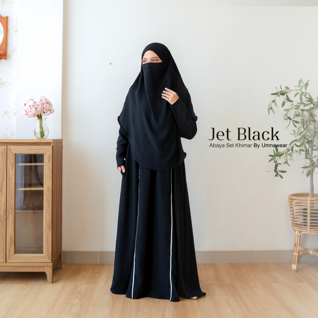 Jual Faheera Abaya Set French Khimar Wanita Gamis Syari Umroh (Abaya List set Hijab) By Umnawear ...