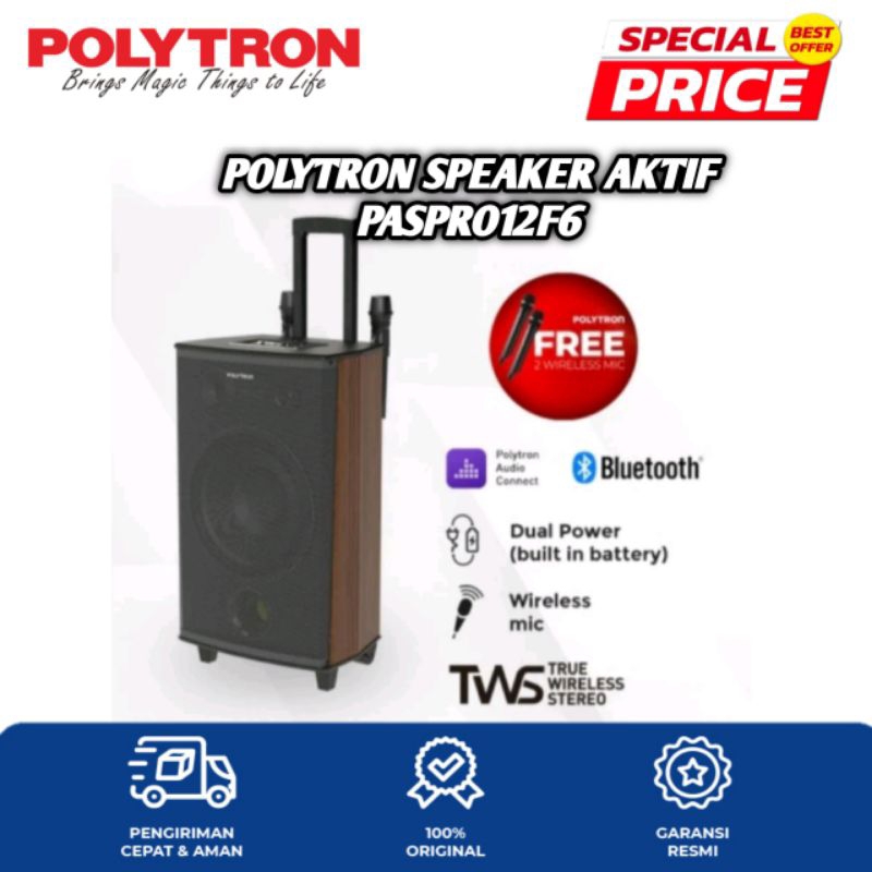 Jual POLYTRON SPEAKER AKTIF PASPRO12F6 PORTABLE SPEAKER 12 INCH GARANSI ...