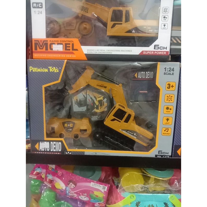 Jual Mainan Anak Cowok RC Remote Control Eksavator Auto Demo | Shopee ...