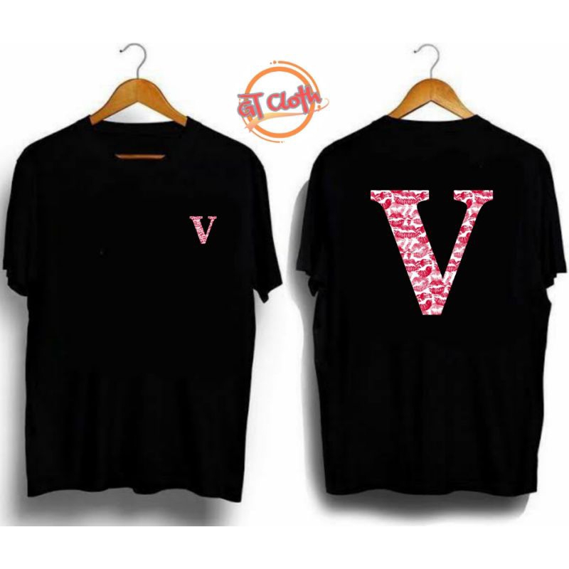 Jual LOGO Inisial Nama Huruf V Kiss Baju Kaos Distro Premium Pria ...