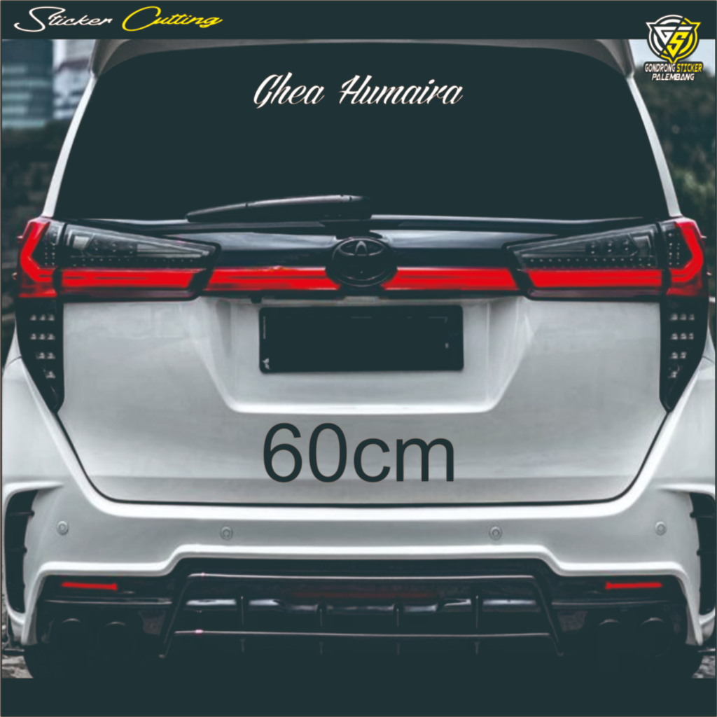 Jual Sticker Cutting Kaca Belakang Mobil CUSTOM NAMA - Stiker Custom ...