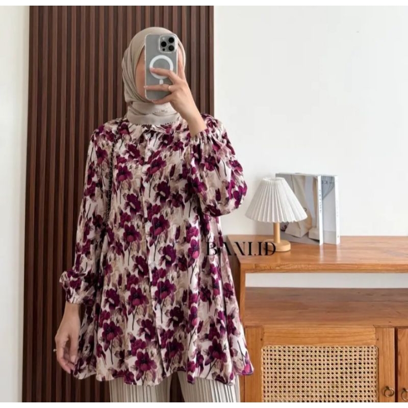 Jual SIENKA BLOUSE MOTIF/BLOUSE RAYON MOTIF/ATASAN RAYON/BLOUSE MURAH ...