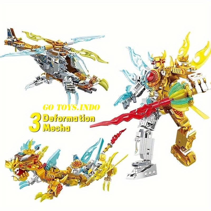Jual LEGO Triple Transformation God Of War Mech Building Blocks ...