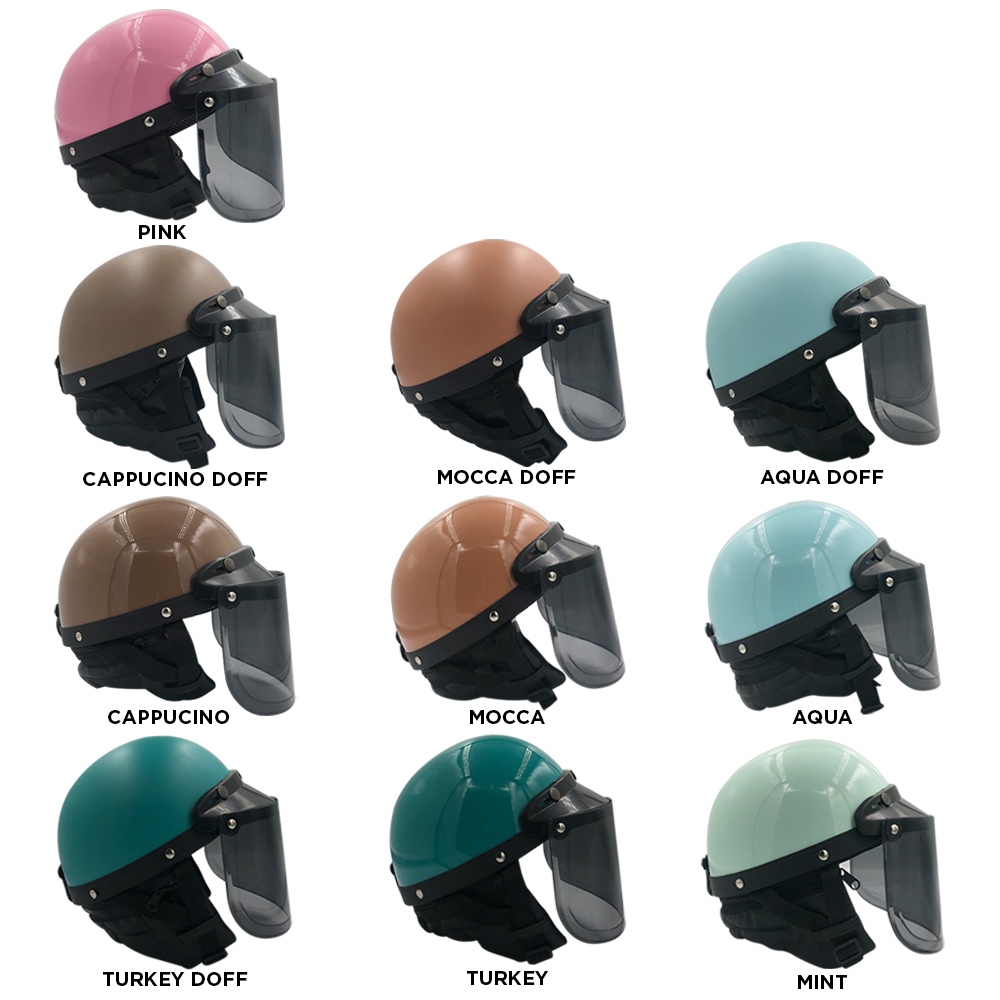 Jual Legacy Helm - Helm Chip Bogo Setengah Warna Pastel | Shopee Indonesia