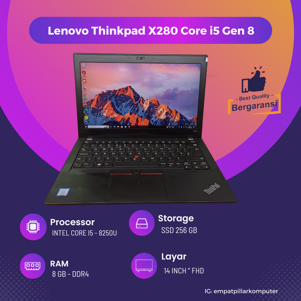 Jual Lenovo Thinkpad X280 i5 Gen 8 | Shopee Indonesia