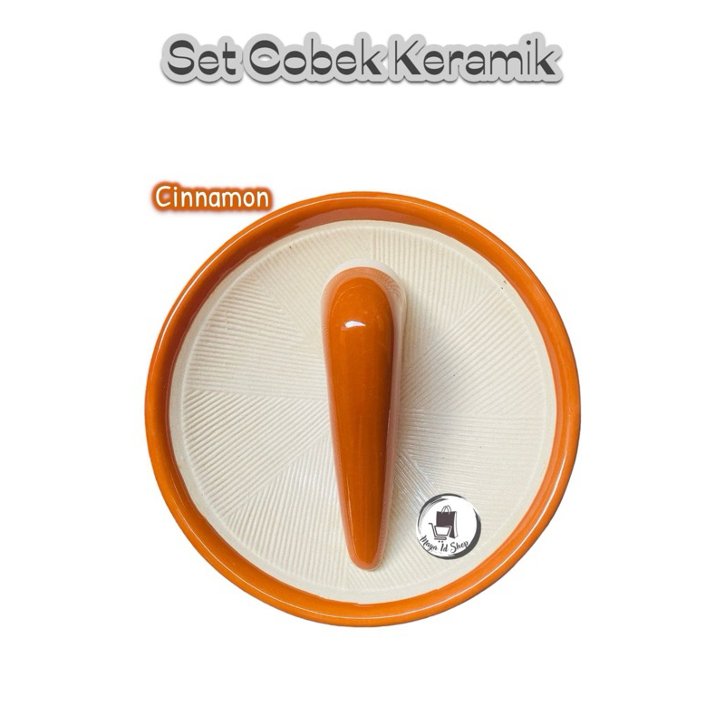 Jual Set Cobek Keramik Estetik Cobek Viral / Uleg Keramik / Cobek ...