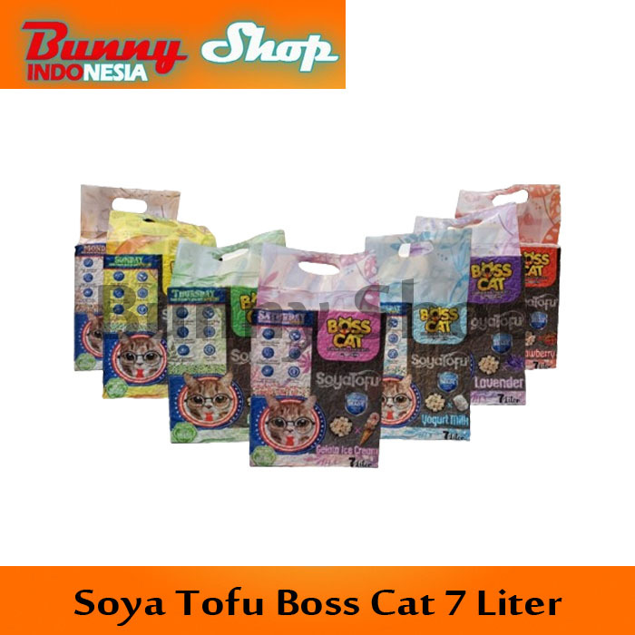 Jual Pasir Kucing BOSSCAT Tofu Soya 7L Boss Cat Alas Kandang Tofu Soya ...