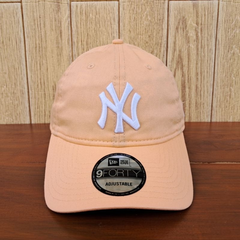 Jual Topi NEW ERA 9FORTY NEW YORK YANKEES MLB BASIC Peach Original ...