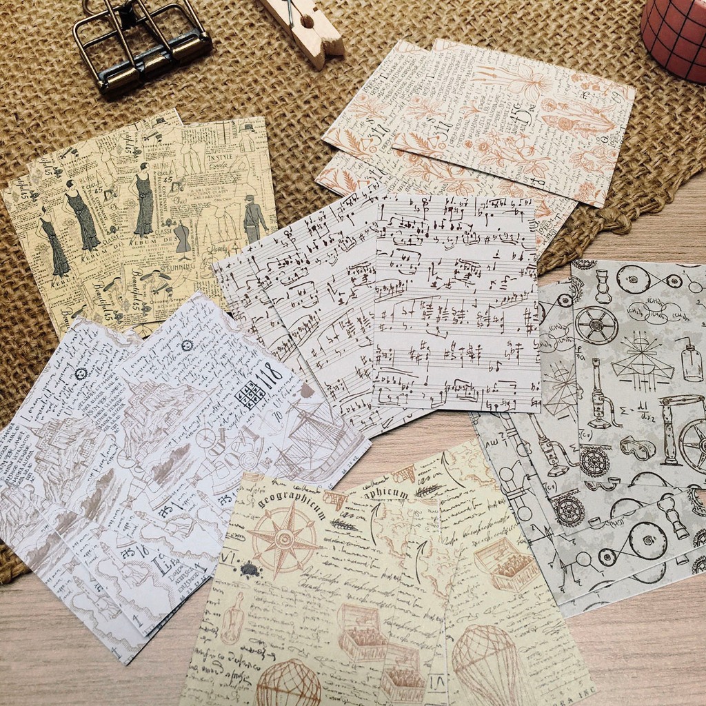 Jual 30 pcs Deco Mini Paper Vintage Kertas Scrapbook Journal by Postale ...