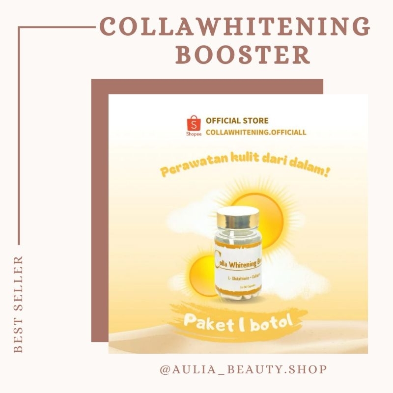 Jual New Colla Whitening Booster Suplemen Pemutih Kulit & Mampu Mencerahkan Seluruh Tubuh ...