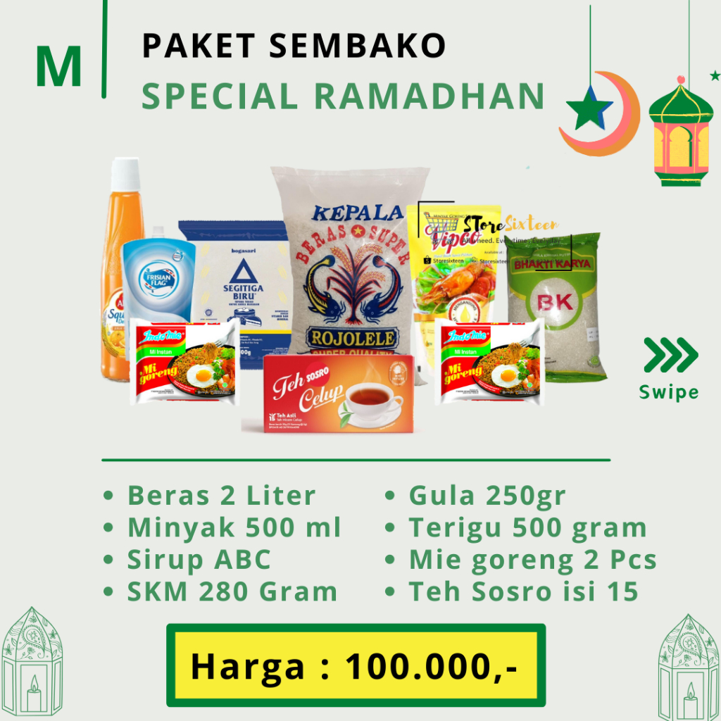 Jual Paket Sembako Ramadhan M / Paket Sembako Murah By Storesixteen | Shopee Indonesia