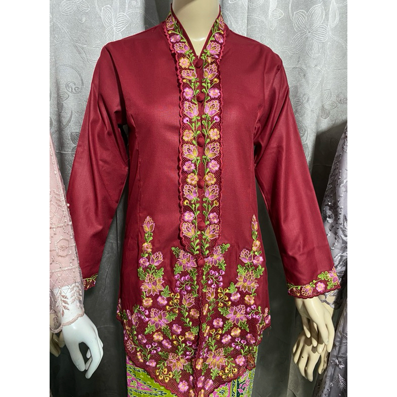 Jual Kebaya Encim Wanita / Kebaya Encim Tradisional Motif Bunga / Encim ...