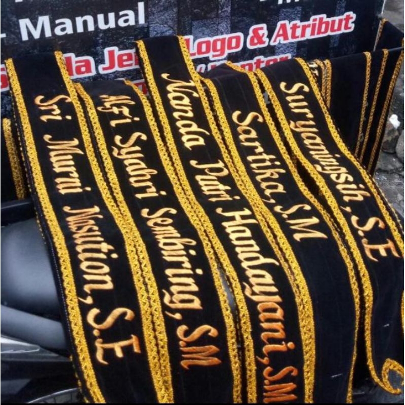 Jual SELEMPANG WISUDA RENDA 2 LAPIS ,BORDIR(1HARI JADI) | Shopee Indonesia