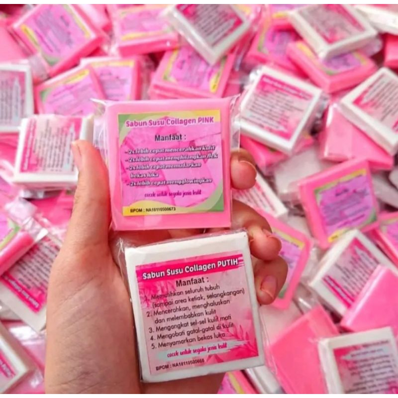 Jual ⌨ SABUN SUSU COLLAGEN ⌨ sabun collagen susu putih & pink untuk ...
