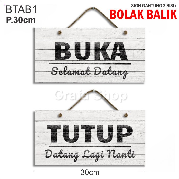 Jual Sign buka tutup/ open closed 2 muka | Shopee Indonesia
