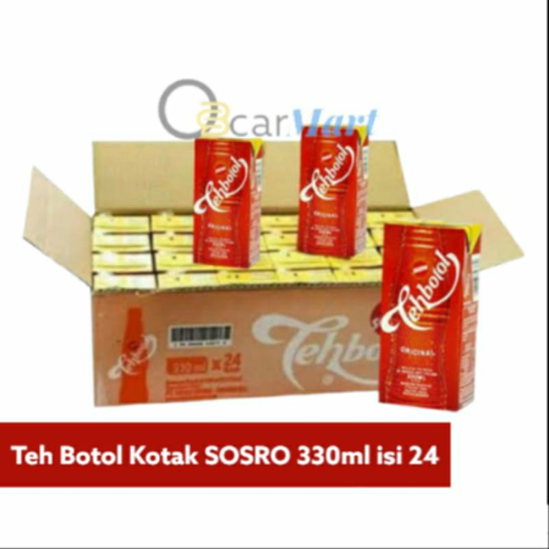 Jual Teh Botol Sosro Kotak BESAR 330ml 1 Dus isi 24 Rasa Original Murah Orin | Shopee Indonesia