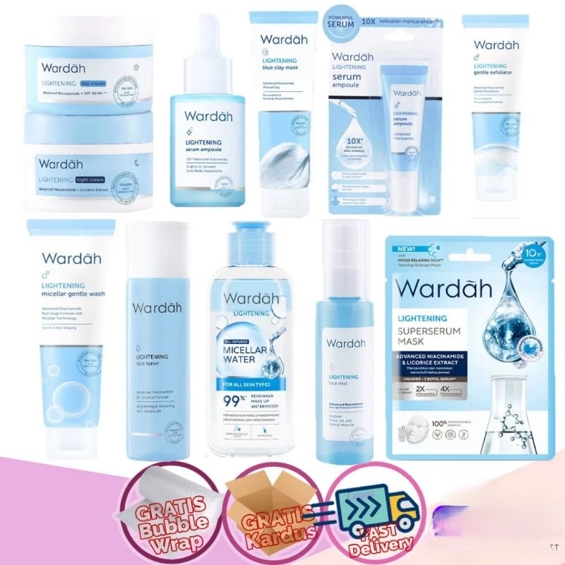 Jual Wardah Lightening Paket Lengkap | Paket Skincare Wardah Lightening ...