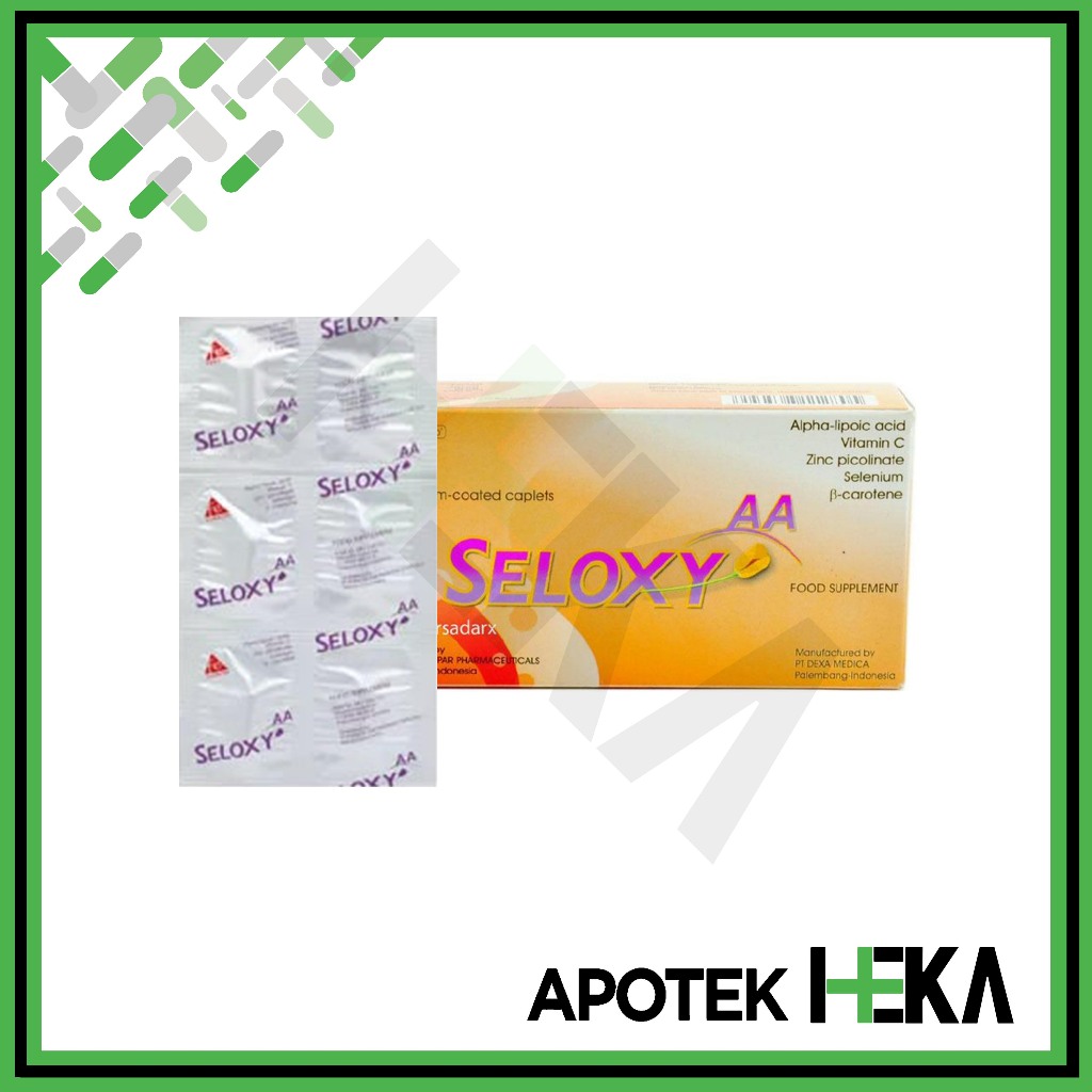 Jual Seloxy AA Kaplet Box isi 5x6 - Mengandung Alpha Lipoic Acid ...