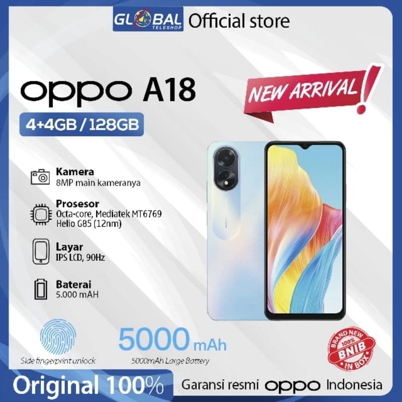 Jual OPPO A18 Garansi Resmi | Shopee Indonesia