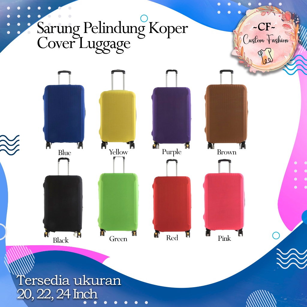 Jual Sarung Koper Cover Koper Travel Dustproof Elastis Fit Luggage 20 ...