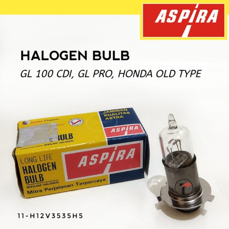 Jual Bohlam lampu depan halogen motor GL 100 CDI, GL Pro, GL max, honda ...