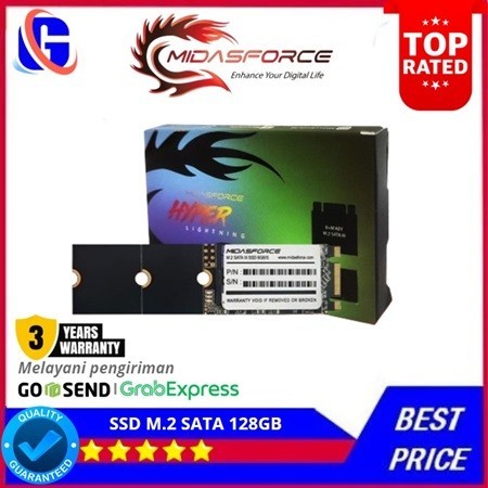 Jual SSD M2 SATA M.2 SATA III 2280 128 GB MIDAS FORCE HYPER LIGHTNING ...