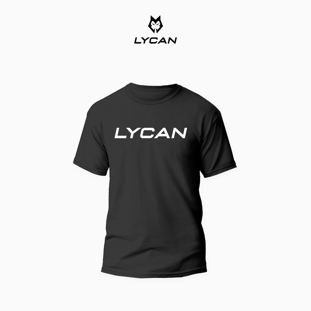 Jual LYCAN Kaos T-Shirt Casual Hitam Polos | Shopee Indonesia