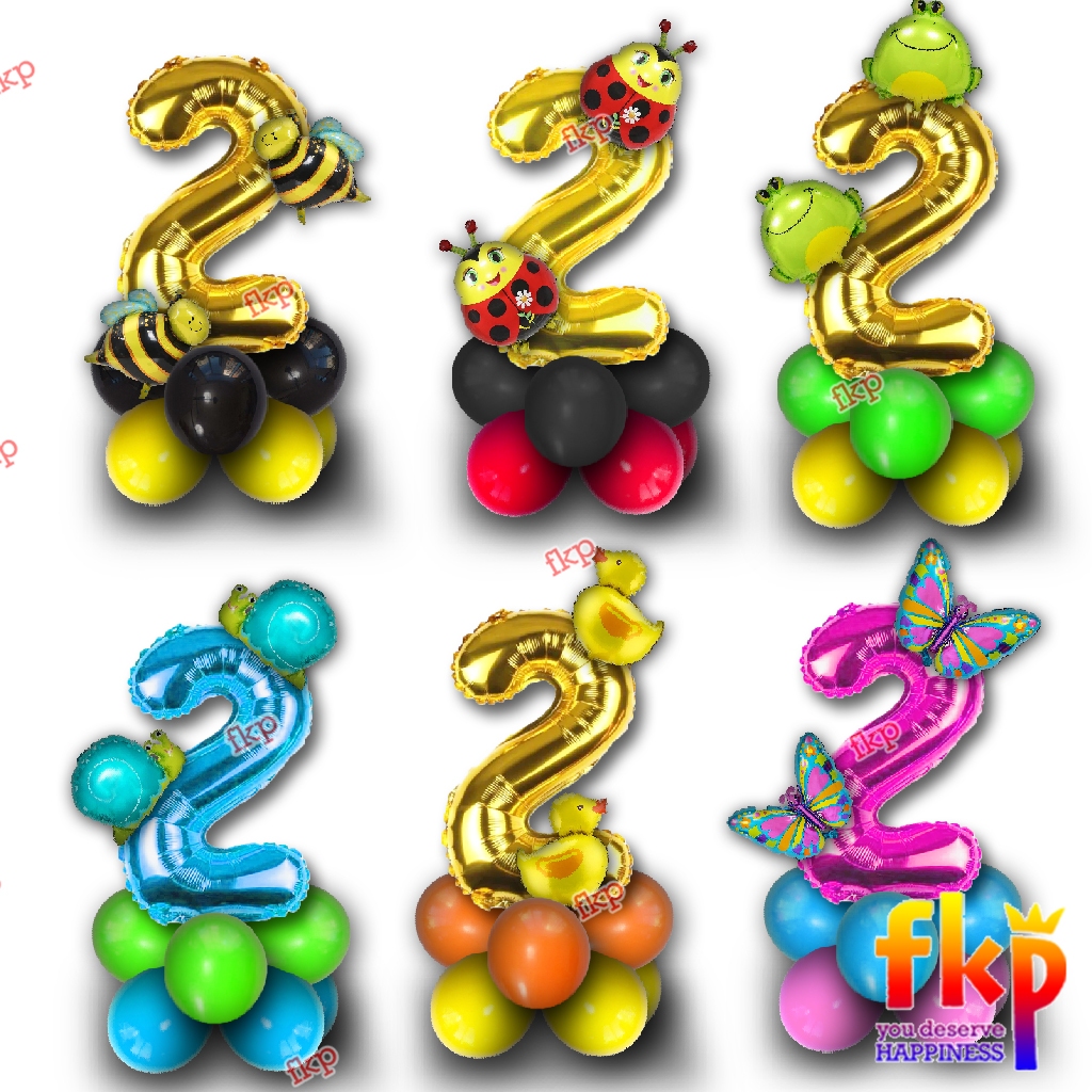 Jual Fun Kids Party Dekorasi Balon Angka Stand / Balon Hewan lucu ...