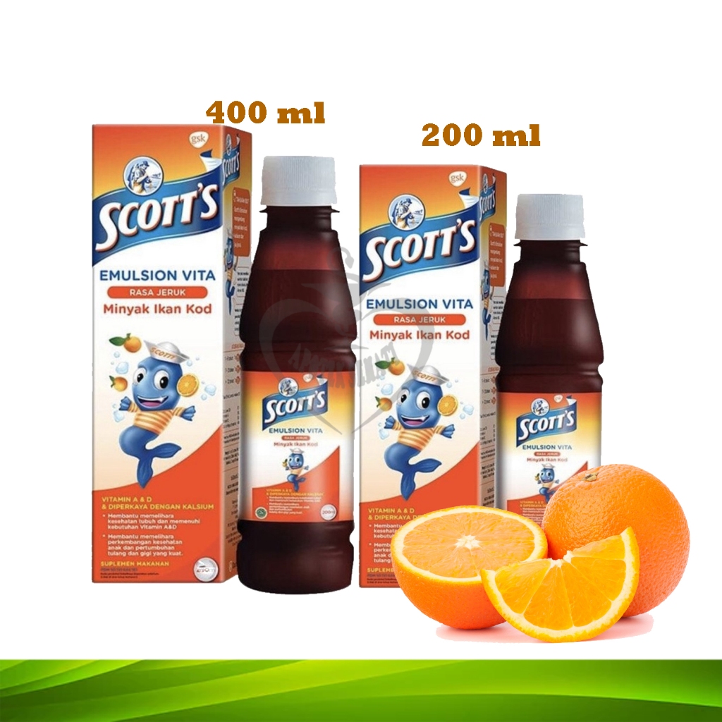 Jual Scotts Emulsion Multivitamin Nutrisi Otak Minyak Ikan Kod Omega 3 ...