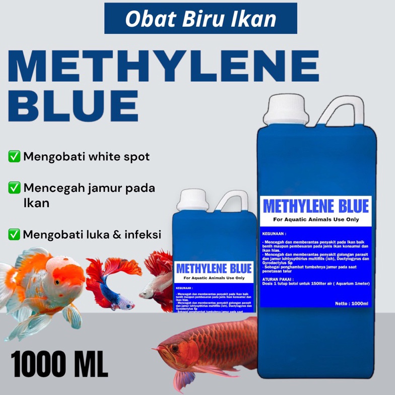 Jual methylene blue kemasan 1 liter blitz obat biru ikan obat jamur ikan obat biru ikan predator ...