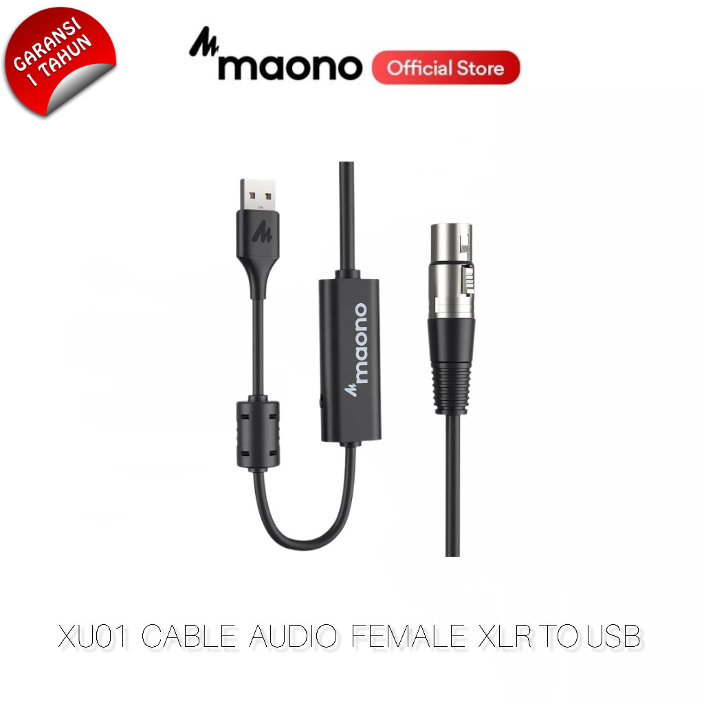 Jual MAONO XU01 USB Male to XLR Female Cable Microphone | Shopee Indonesia