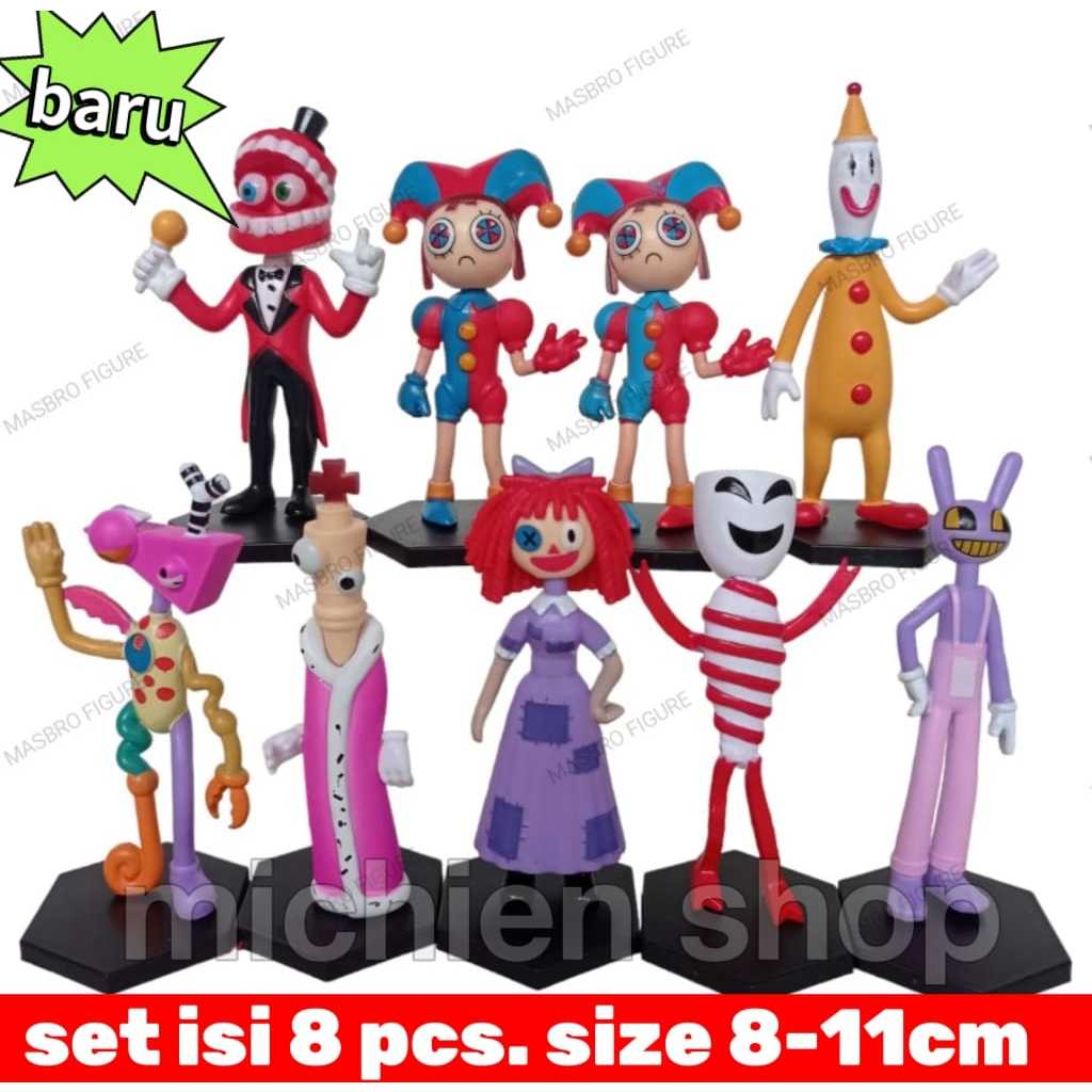 Jual The Amazing Digital Circus Action Figure Set Isi 9pcs Pomni Jax ...