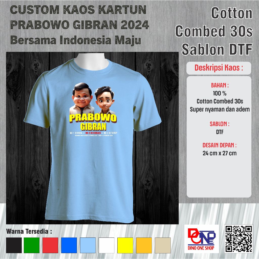 Jual Kaos Prabowo Gibran 2024 No 2 Di Coblos | Shopee Indonesia