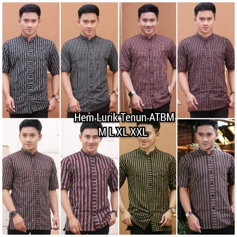 Jual HEM LURIK ATBM TENUN LURIK SALUR SORJAN KERAH KOKO (TENUN ASLI ...