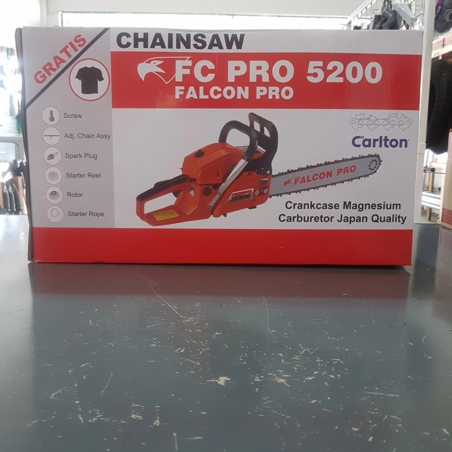 Jual Mesin Chain Saw Falcon Pro 5200 Bar 22" / Mesin Pemotong Pohon ...