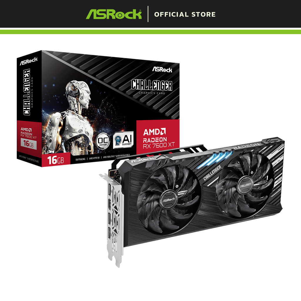 Jual ASRock Radeon RX 7600 XT 16GB Challenger OC | Shopee Indonesia